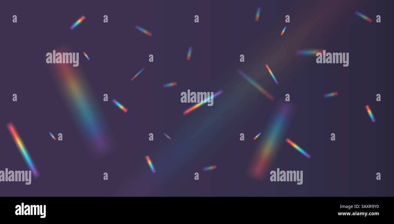 Vibrant and Colorful Light Rays and Particles on a Dark Background ...