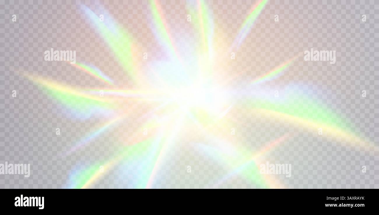 A stunning Bright Light Burst featuring a vivid Rainbow Reflection that ...