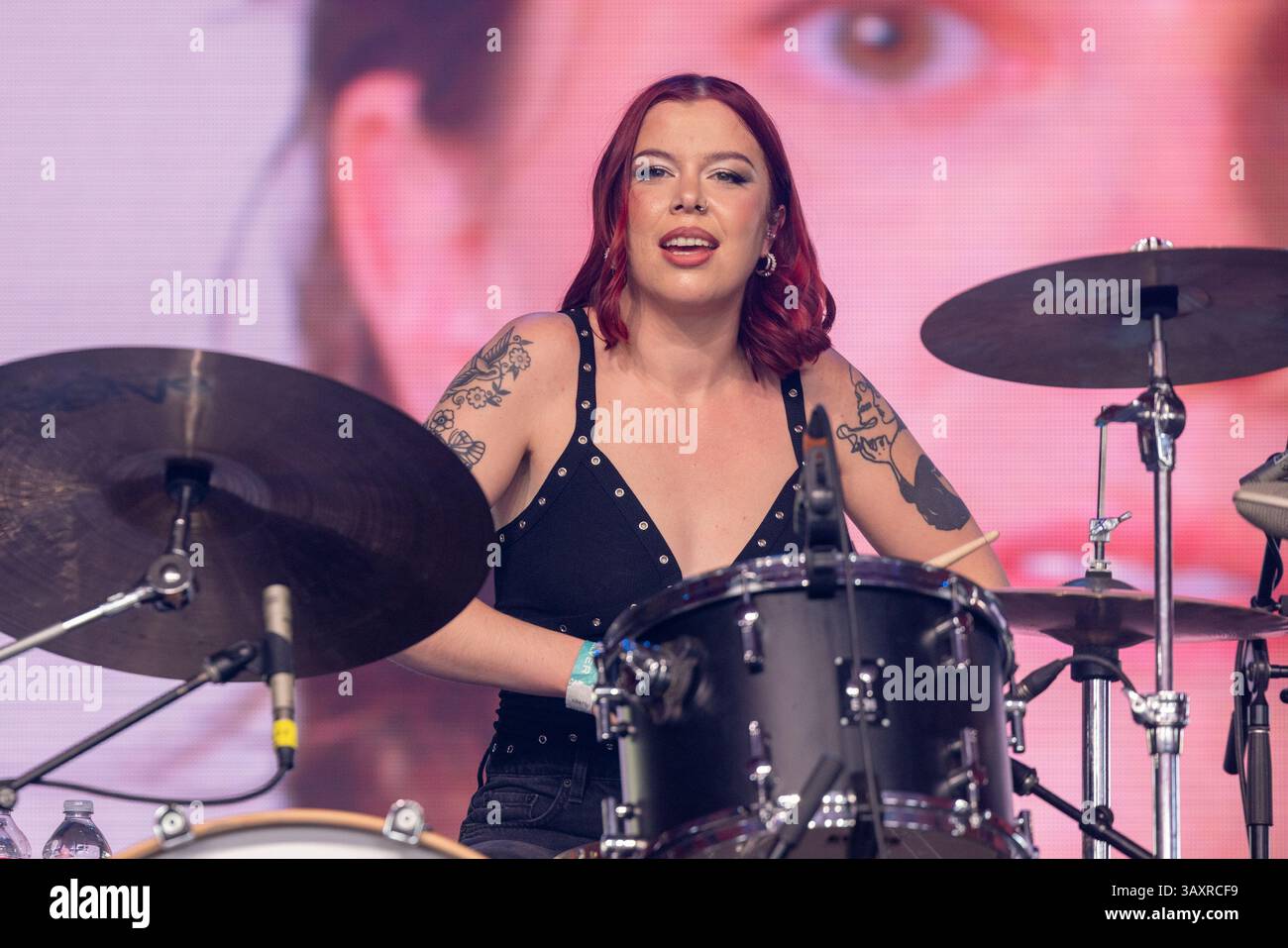 Indio, USA. 20th Apr, 2025. Eliza Enman-McDaniel of The Beaches during ...