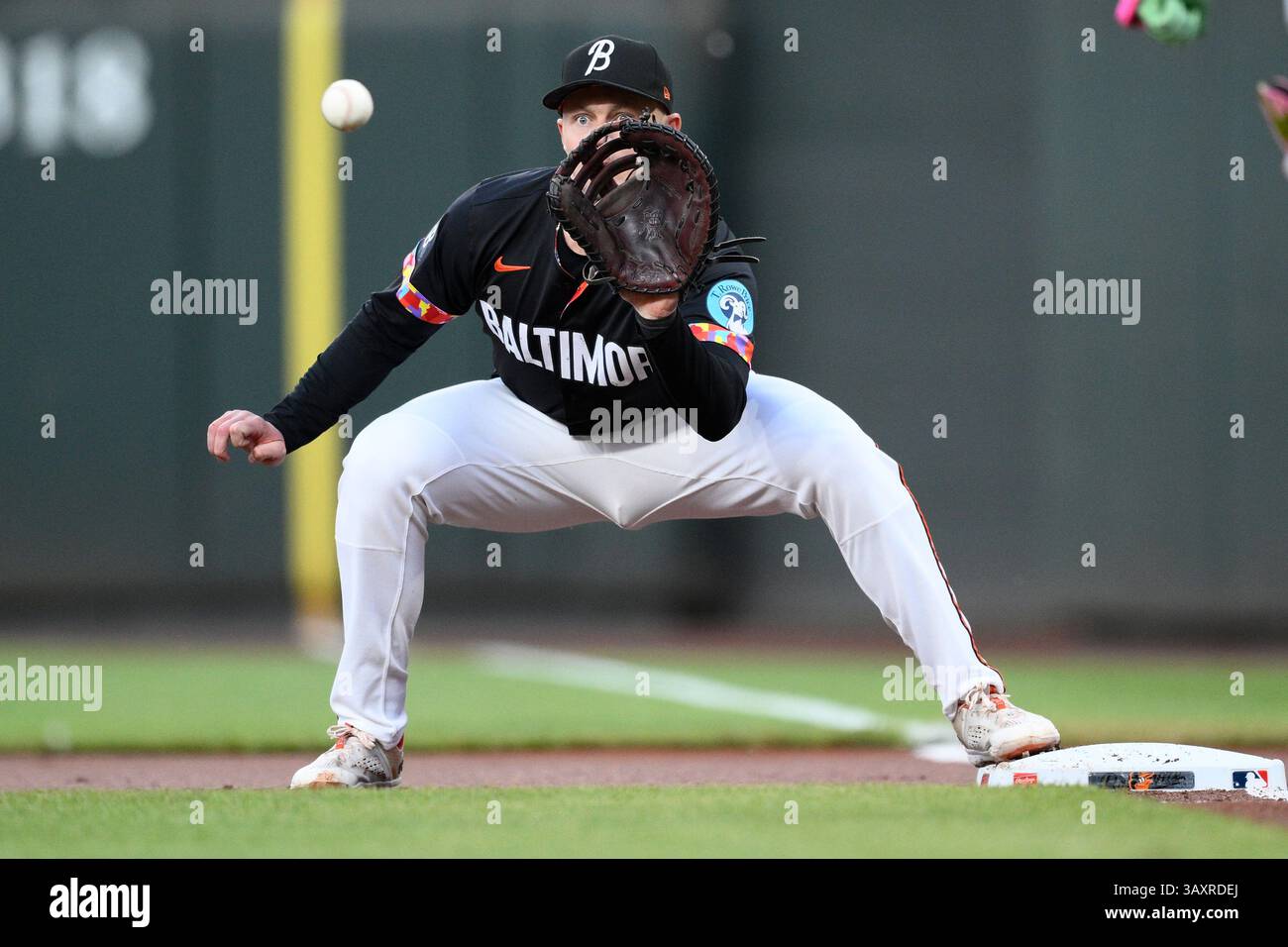 Baltimore Orioles first baseman Ryan Mountcastle (6) in action during a ...