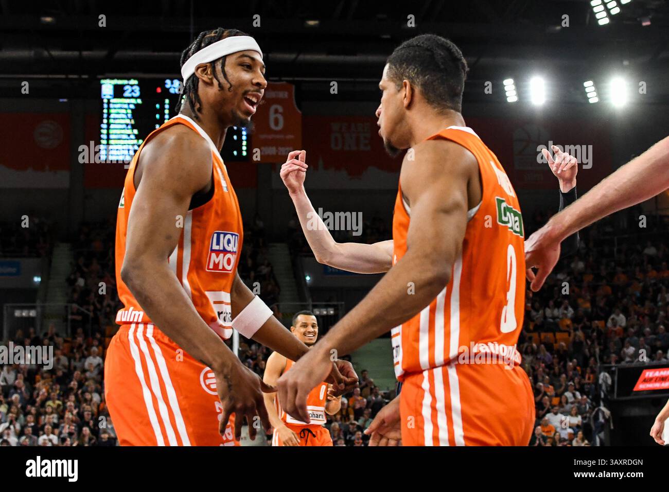 21.04.2025, ratiopharm arena, Neu-Ulm, GER, BBL, ratiopharm Ulm vs EWE ...