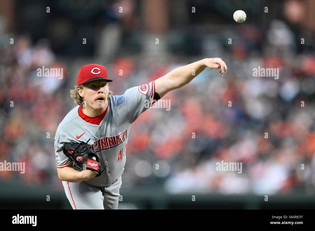 Cincinnati Reds starting pitcher Andrew Abbott (41) in action during a ...