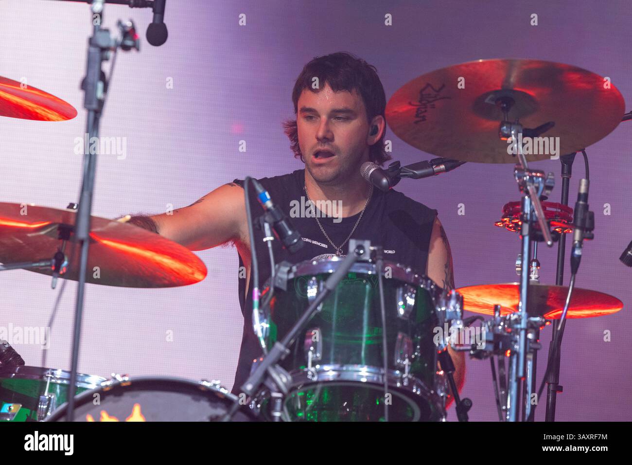 Indio, USA. 20th Apr, 2025. Bryce Wilson of Amyl and the Sniffers ...