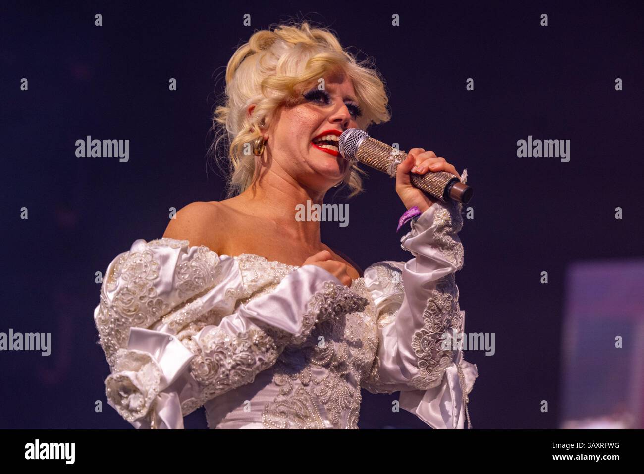 Indio, USA. 20th Apr, 2025. Amy Taylor of Amyl and the Sniffers during ...