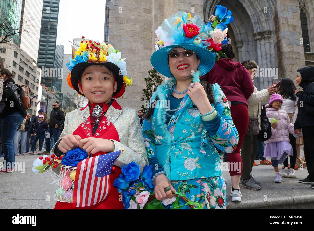 Participants Mackie and Martin from Paris in front of St. Patrick’s ...
