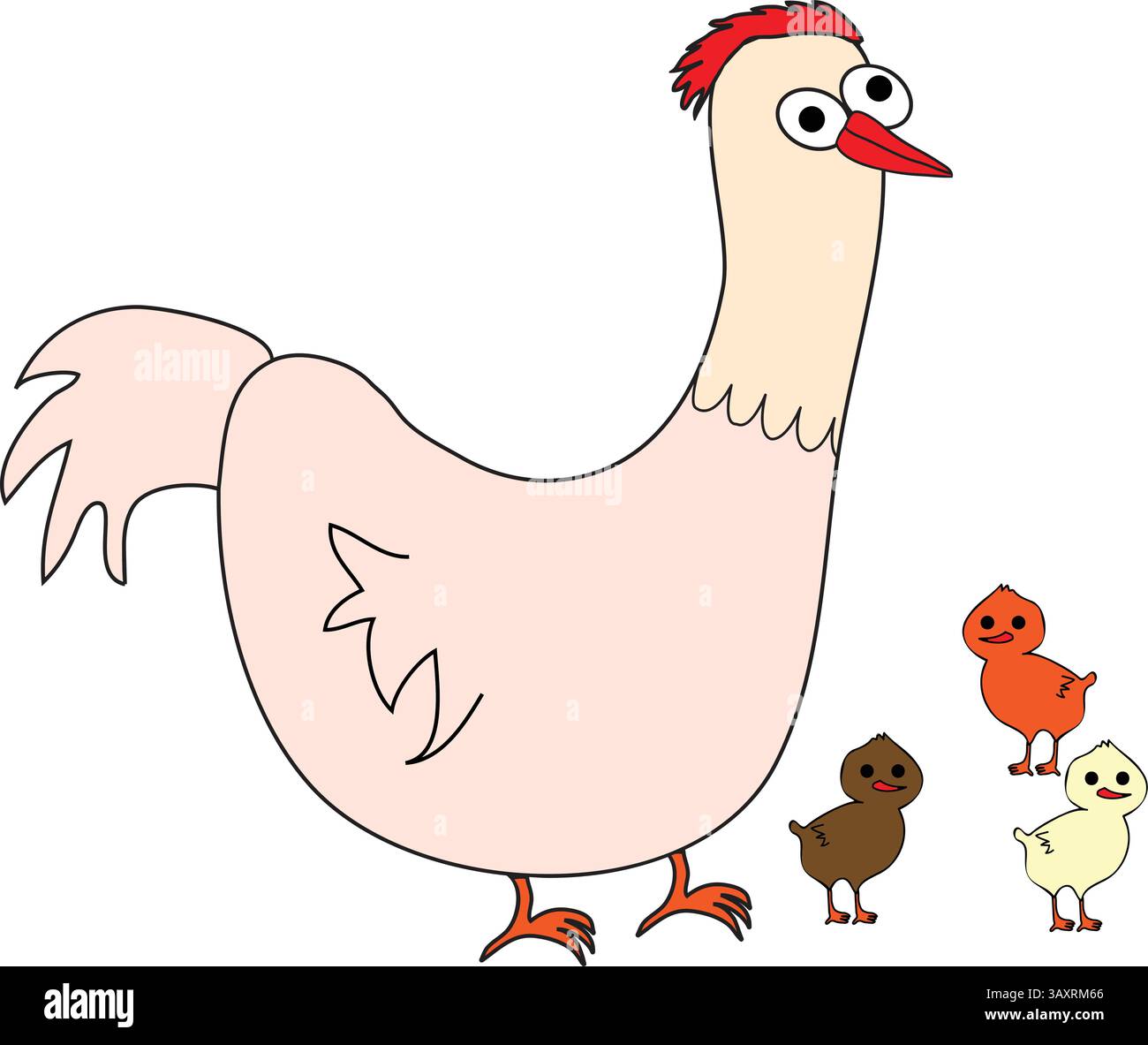 comic cartoon hen Stock Vector Image & Art - Alamy