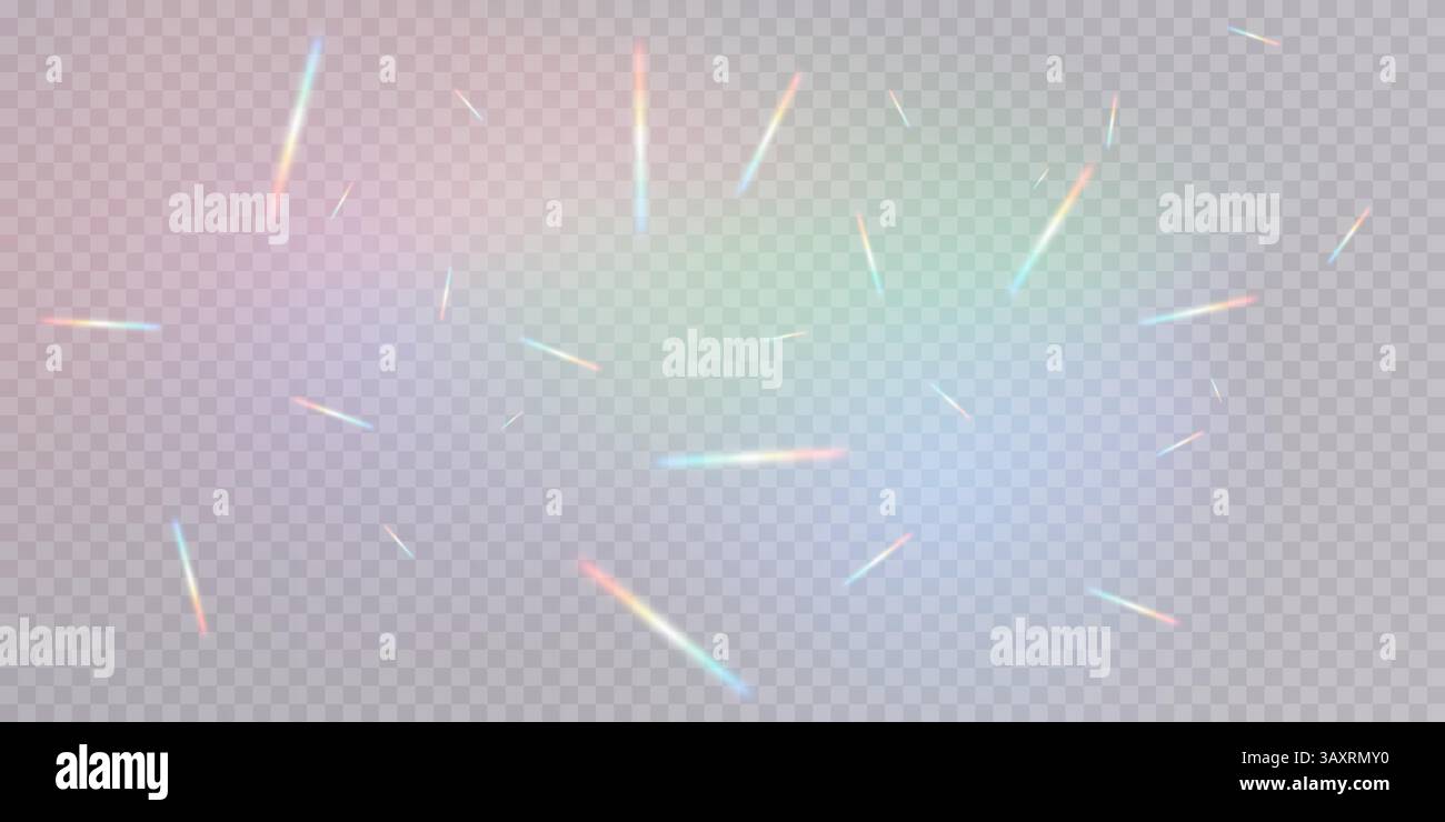 Colorful Light Rays and Sparkles in a Diverse Variety of Shades ...