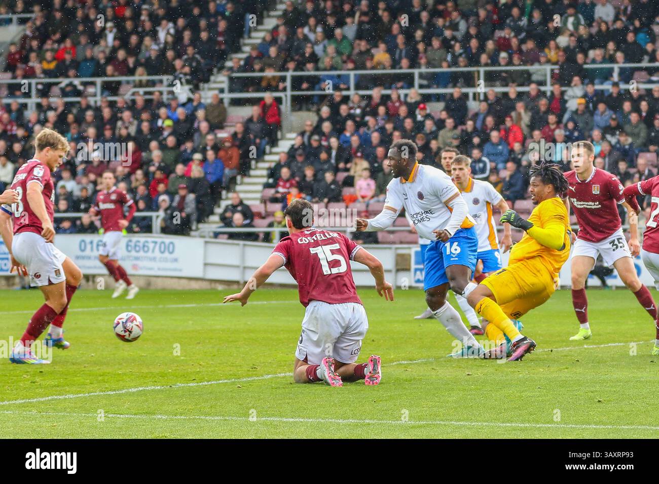 Northampton, UK. 21st Apr, 2025. Cameron McGeehan of Northampton Town ...
