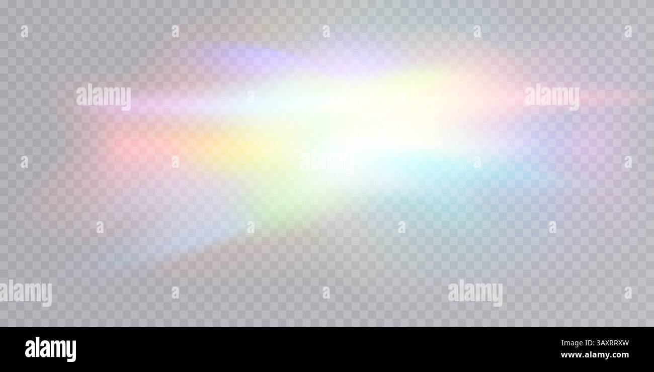 Soft Light Reflection Showcasing Stunning Beautiful Rainbow Hues on a ...
