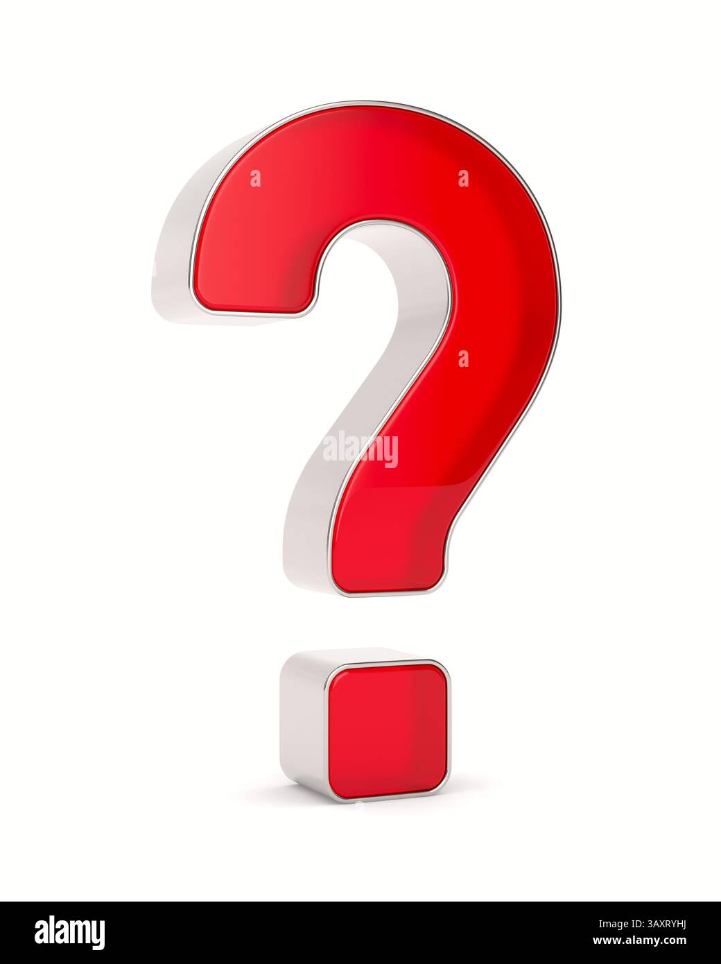 glass question mark on white background. Isolated 3D illustration Stock ...