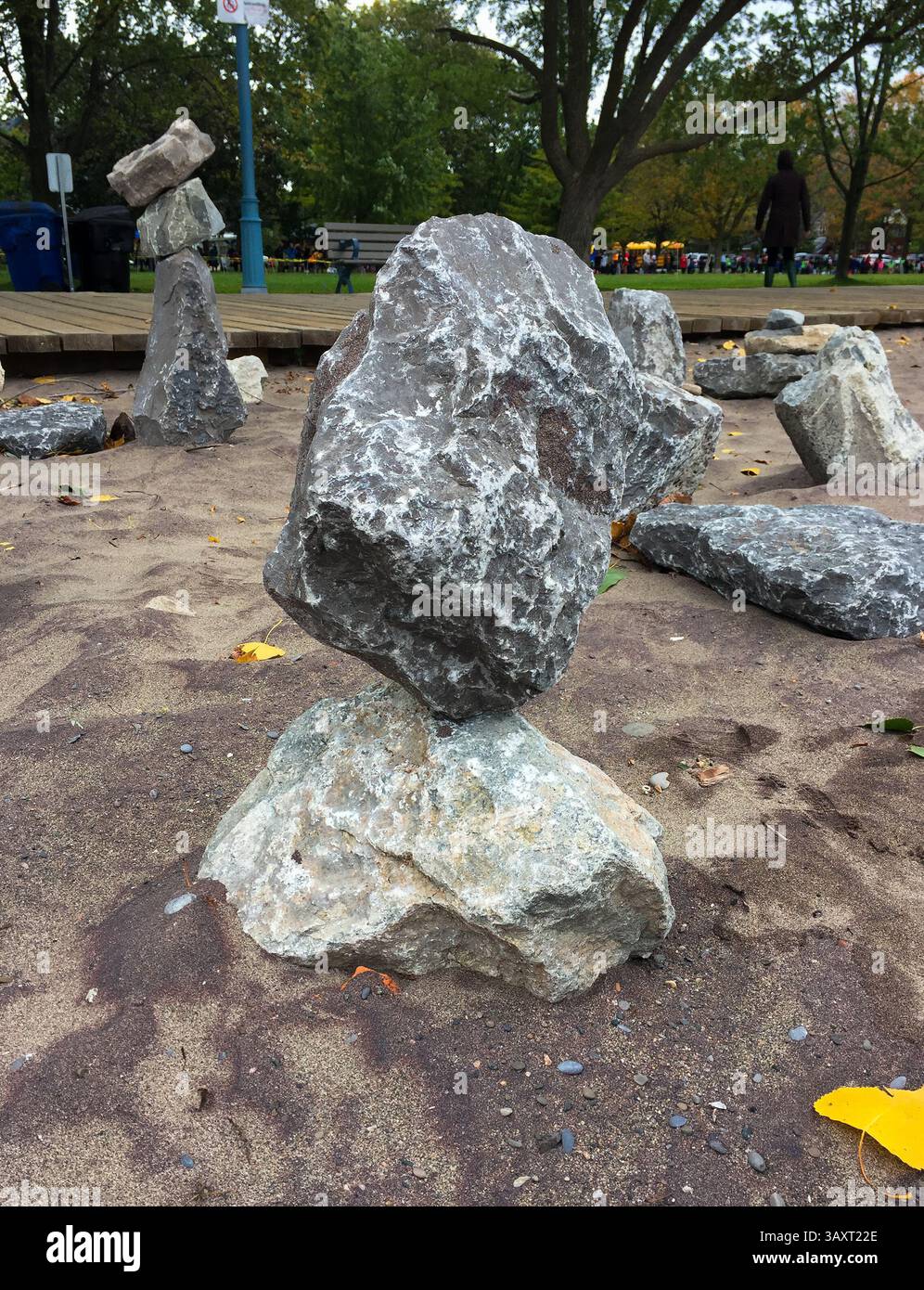 Multiple Stacks of Balanced Rocks on a Beach Stock Photo - Alamy