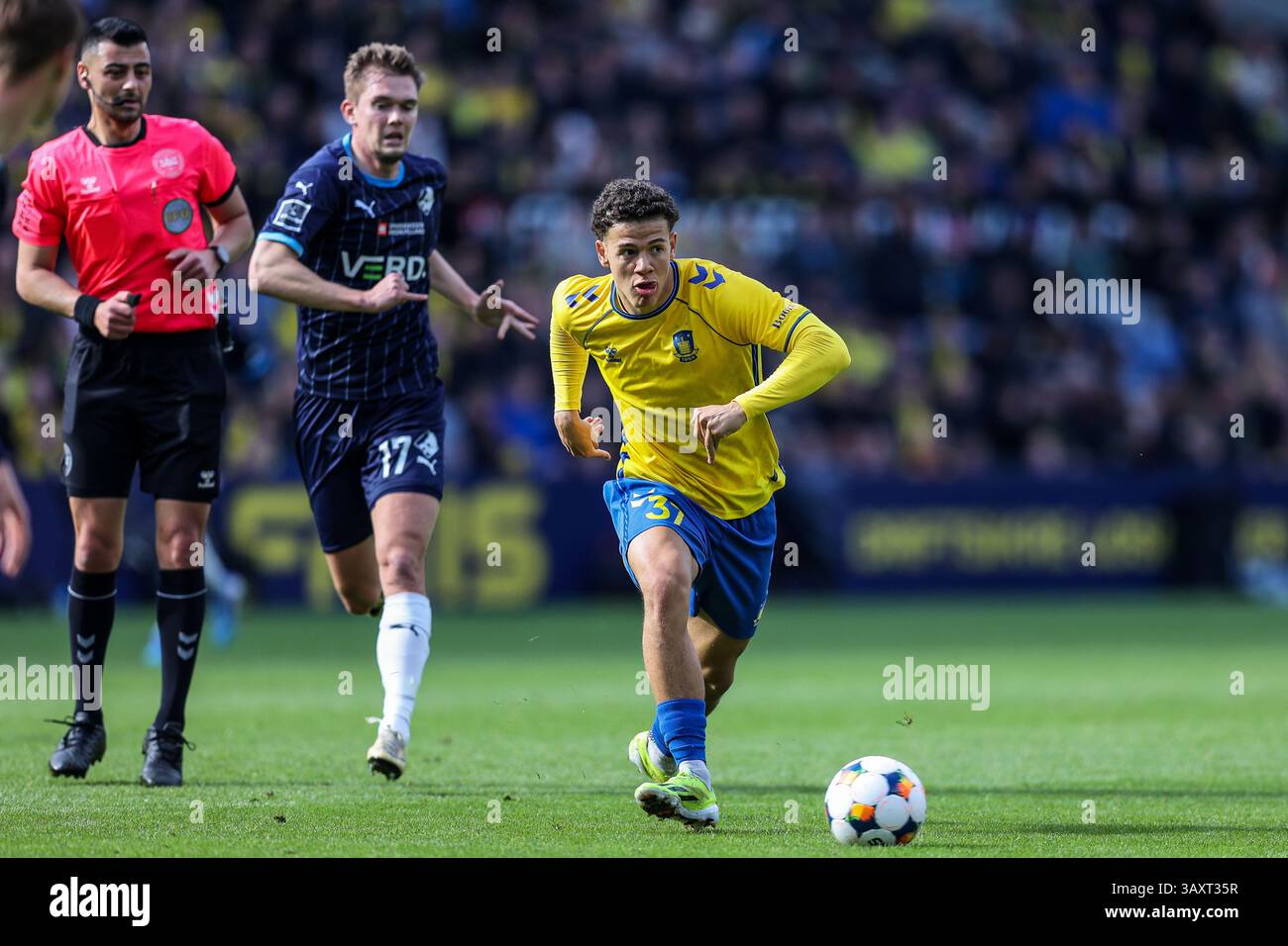 Broendby, Denmark. 21st Apr, 2025. Clement Bischoff (37) of Broendby IF ...