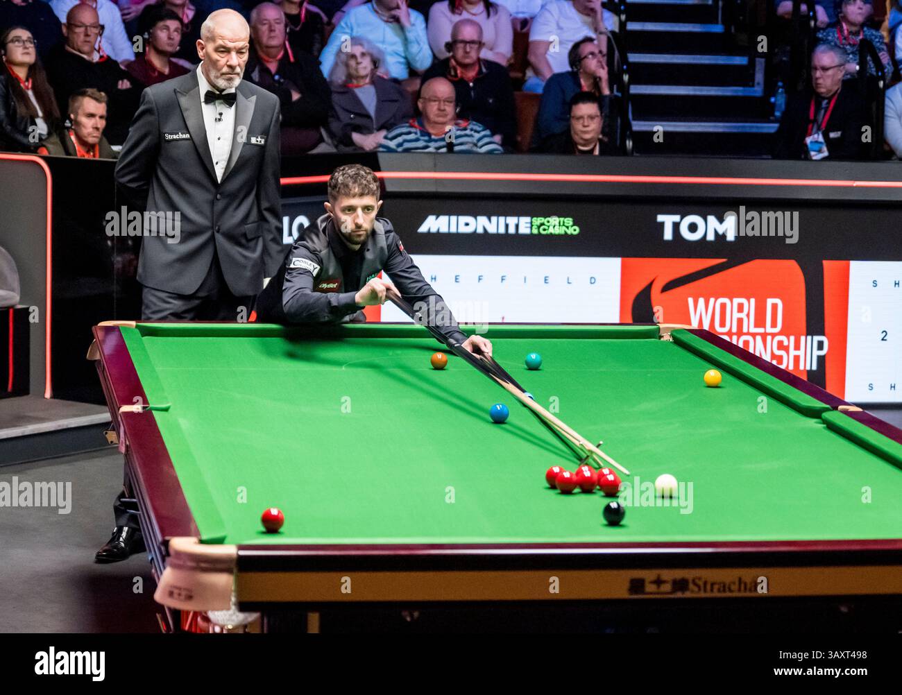 Joe O'Connor during his match against John Higgins (not pictured ...