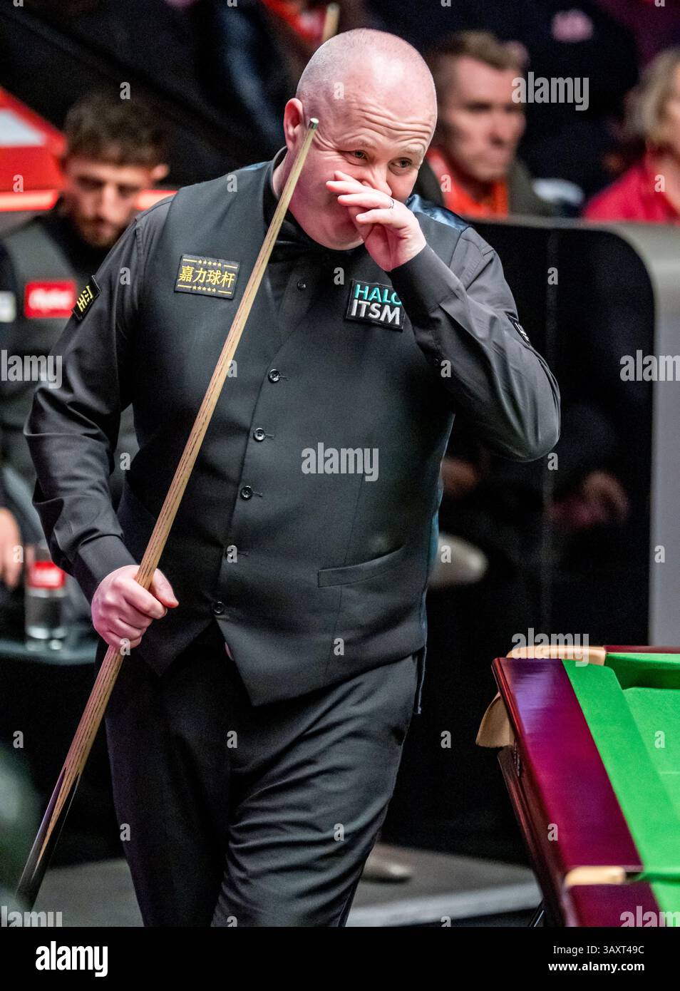John Higgins during his match against Joe O'Connor (not pictured ...