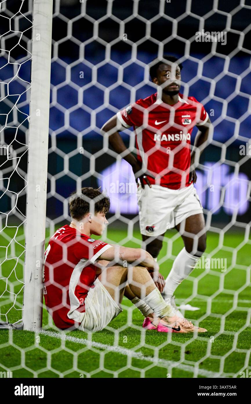 ROTTERDAM - Wouter Goes of AZ Alkmaar balks at losing during the KNVB ...