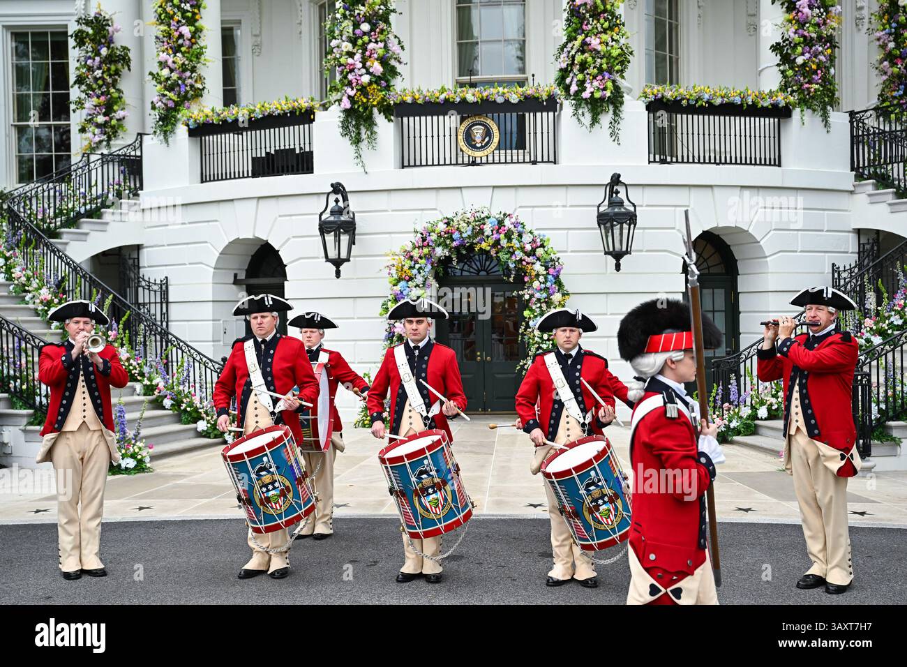 Washington, DC. 21st Apr, 2025. The Old Guard Fife and Drum Corps ...