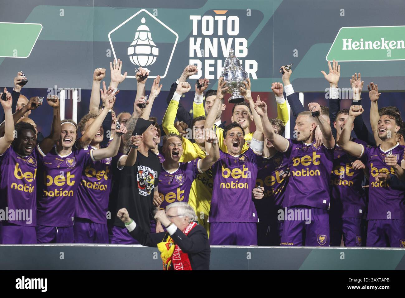 Rotterdam, Netherlands. 21st Apr, 2025. ROTTERDAM, 21-04-2025, Stadium De Kuip, season 2024/2025 ...