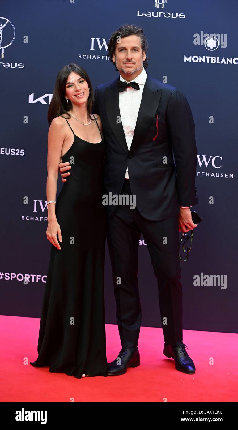 Sandra Gago and Feliciano López during the Laureus 2025 Awards ceremony ...