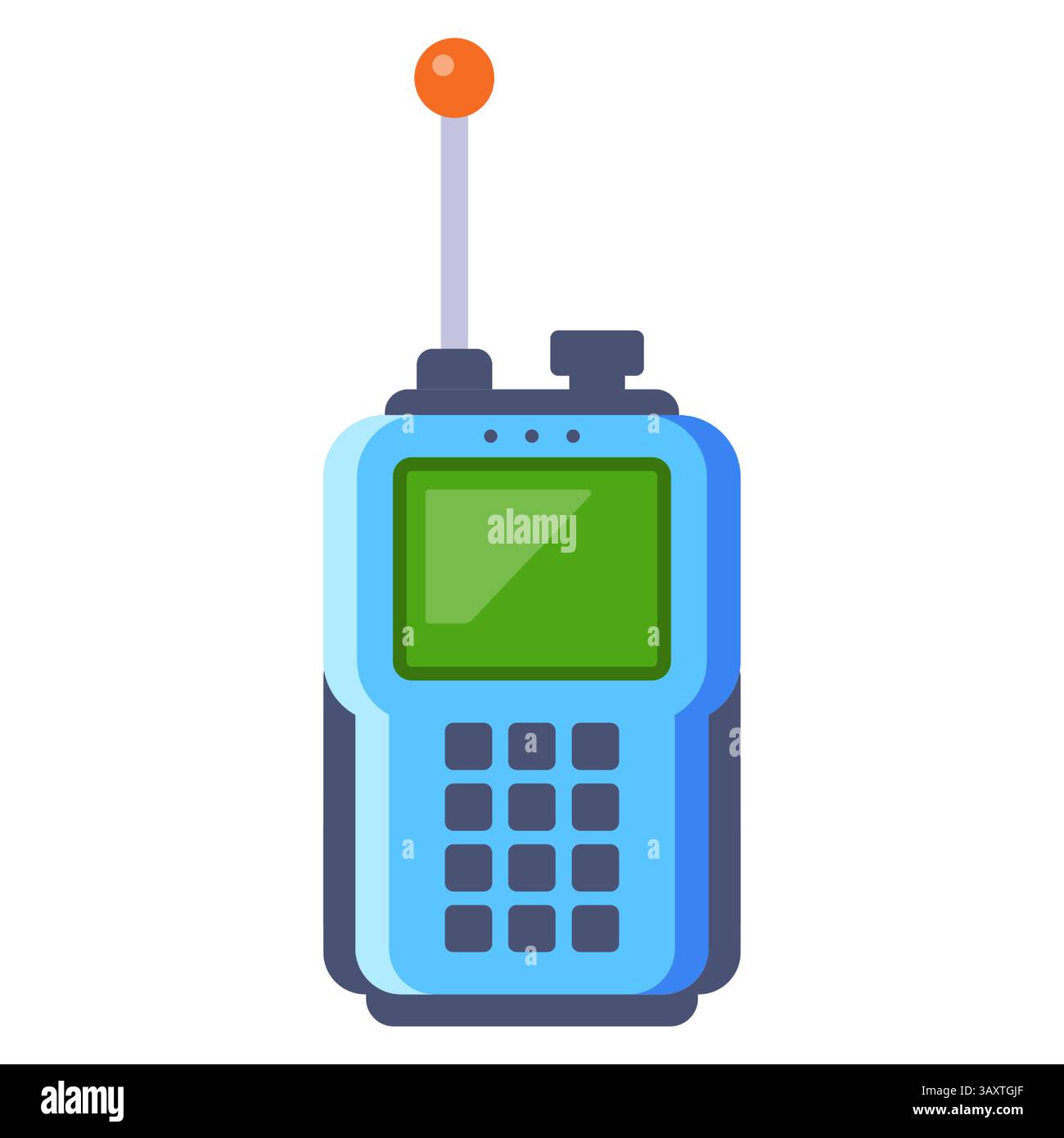 portable blue radio for transmitting information over long distances. flat illustration Stock ...