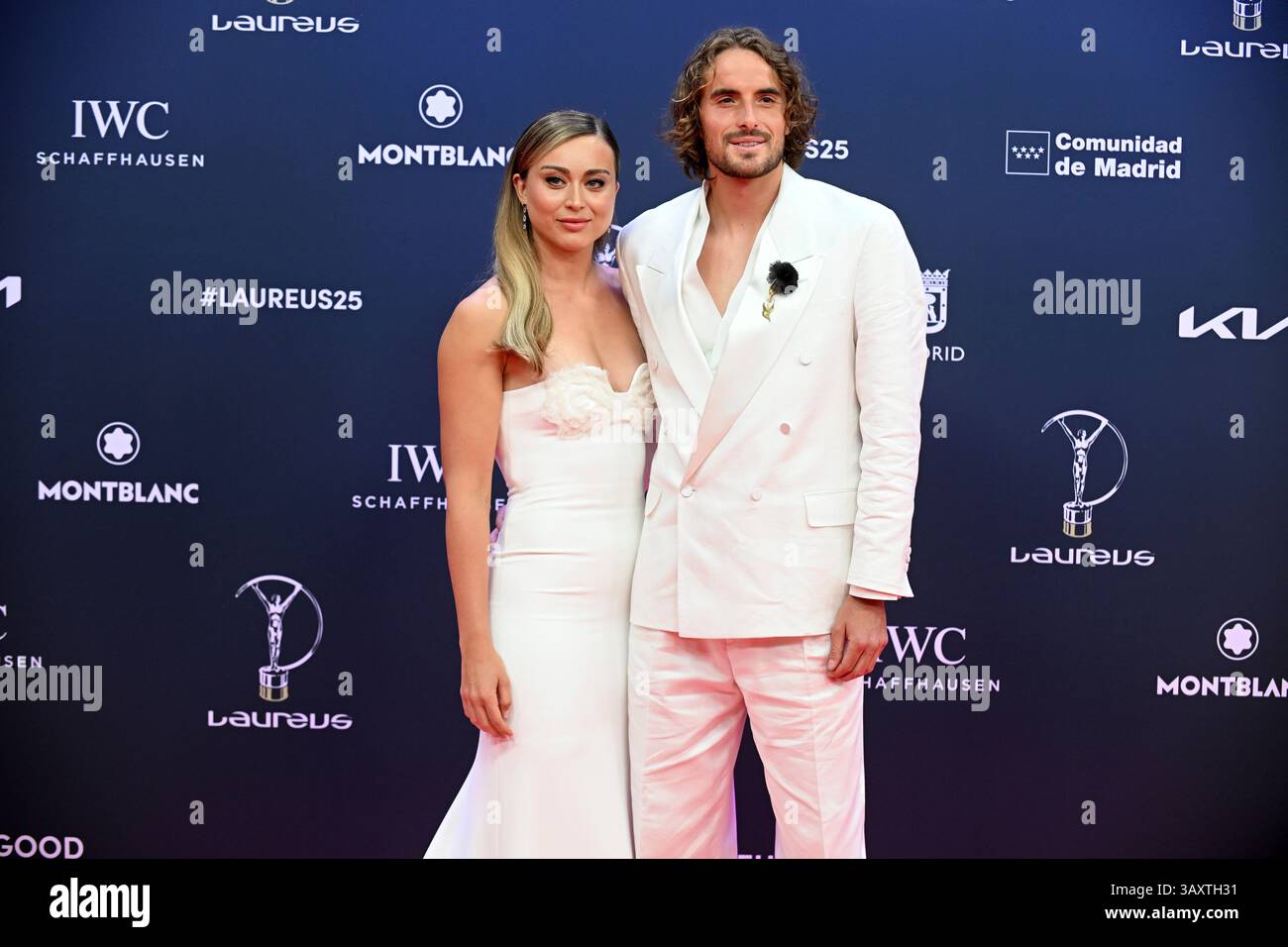 Paula Badosa and Stefanos Tsitsipas during the Laureus 2025 Awards ...