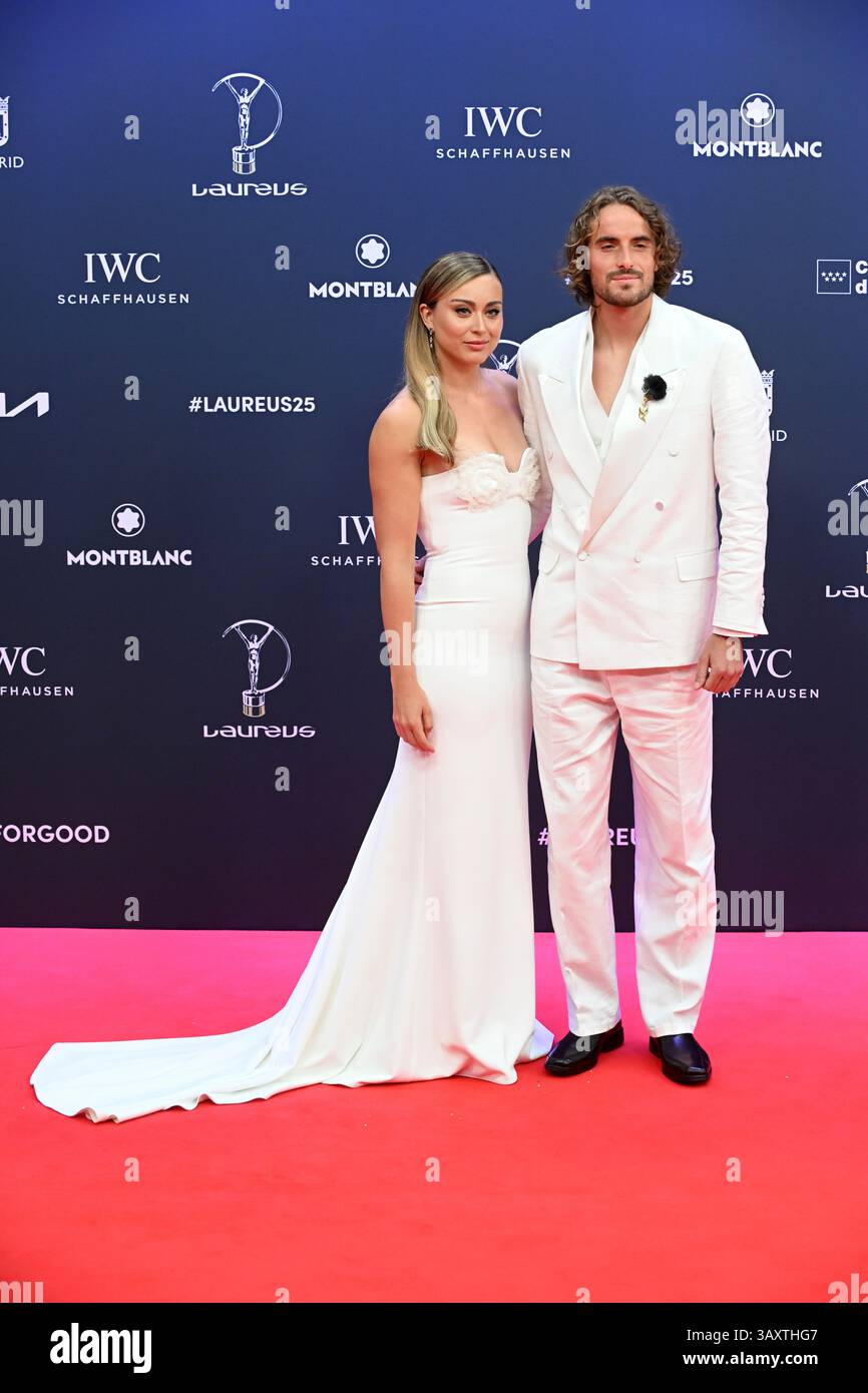 Paula Badosa and Stefanos Tsitsipas during the Laureus 2025 Awards ...