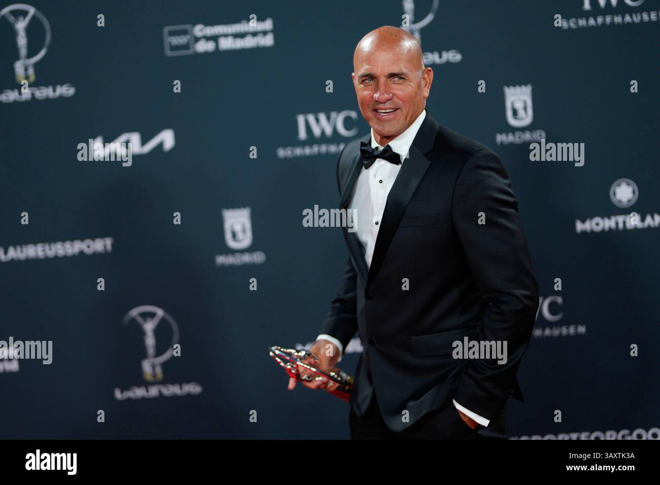 US surfer Kelly Slater receives the Laureus Lifetime Achievement Award ...