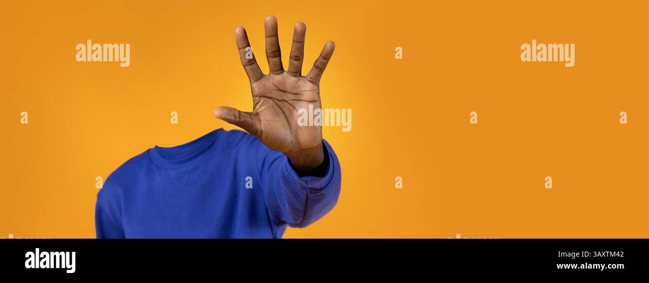 Isolation-themed collage of headless figures and blank space Stock ...