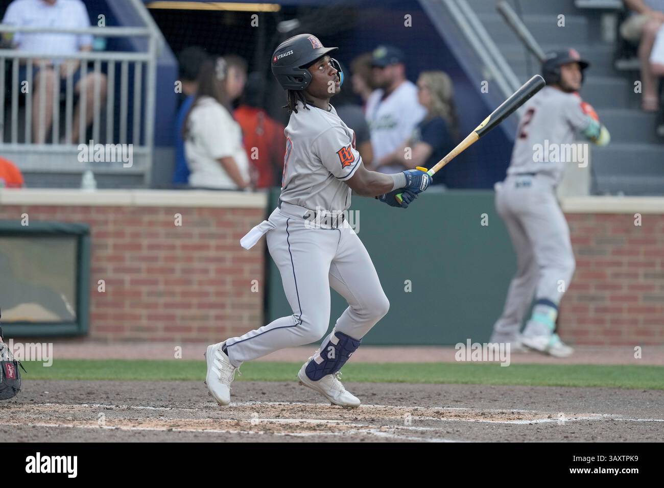 Ryan Spikes (19) of the Bowling Green Hot Rods at bat in a South ...