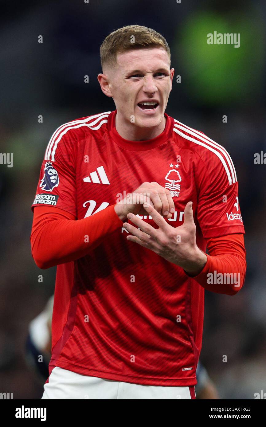 LONDON, UK - 21st Apr 2025: Elliot Anderson of Nottingham Forest reacts ...