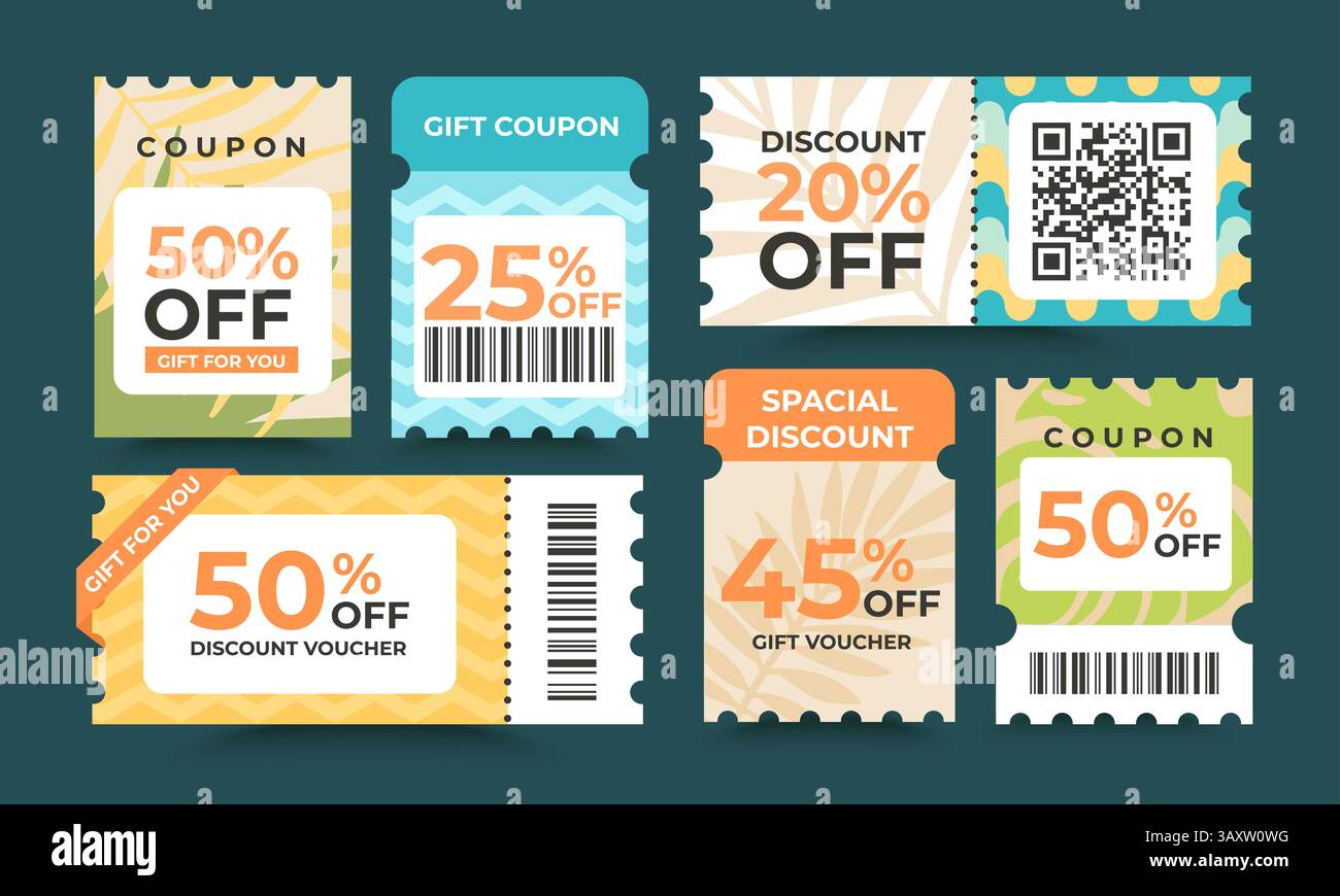 Coupons template Stock Vector Images - Alamy