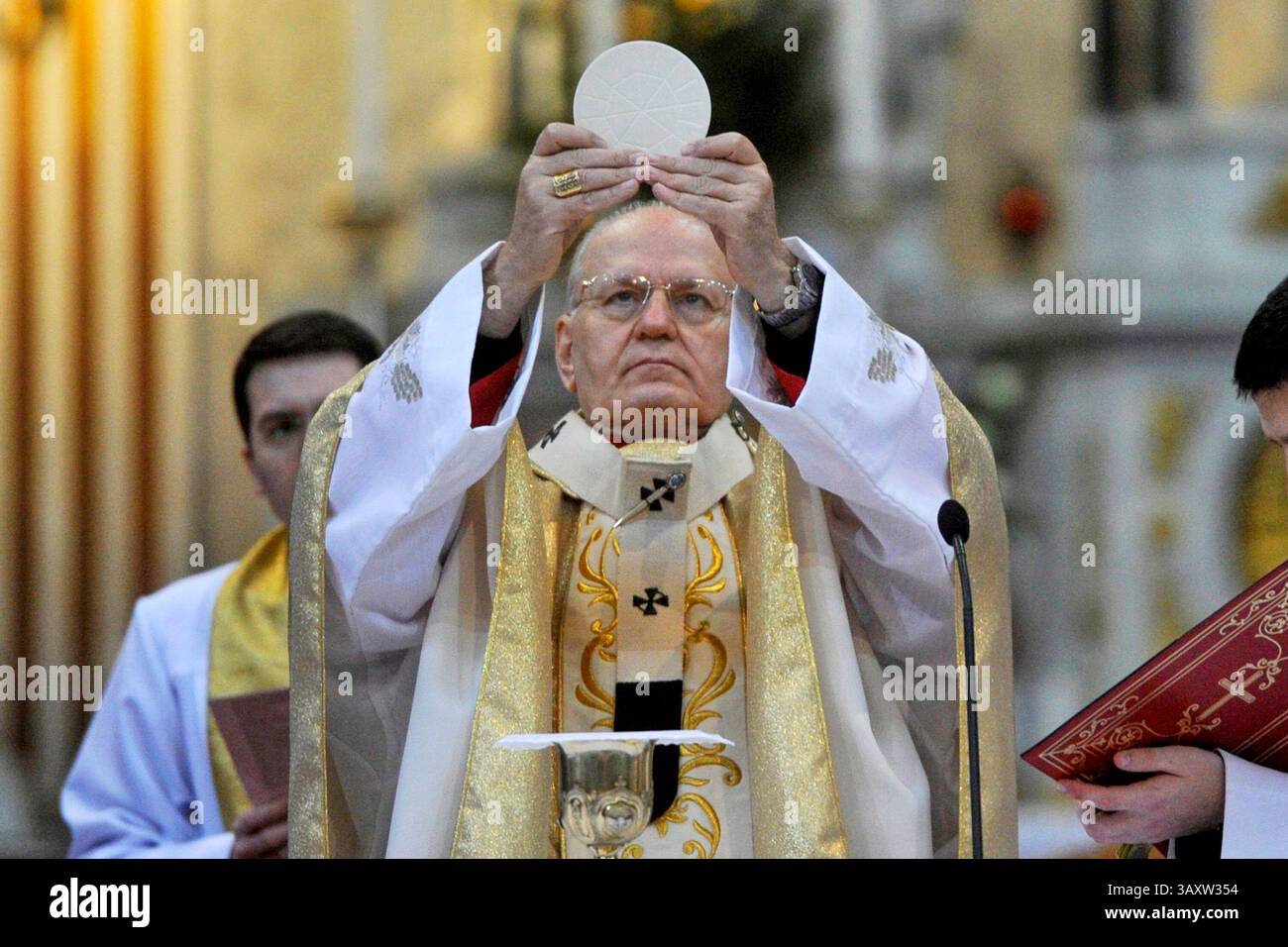 FILE - Cardinal Peter Erdo celebrates the Christmas Day Mass in ...