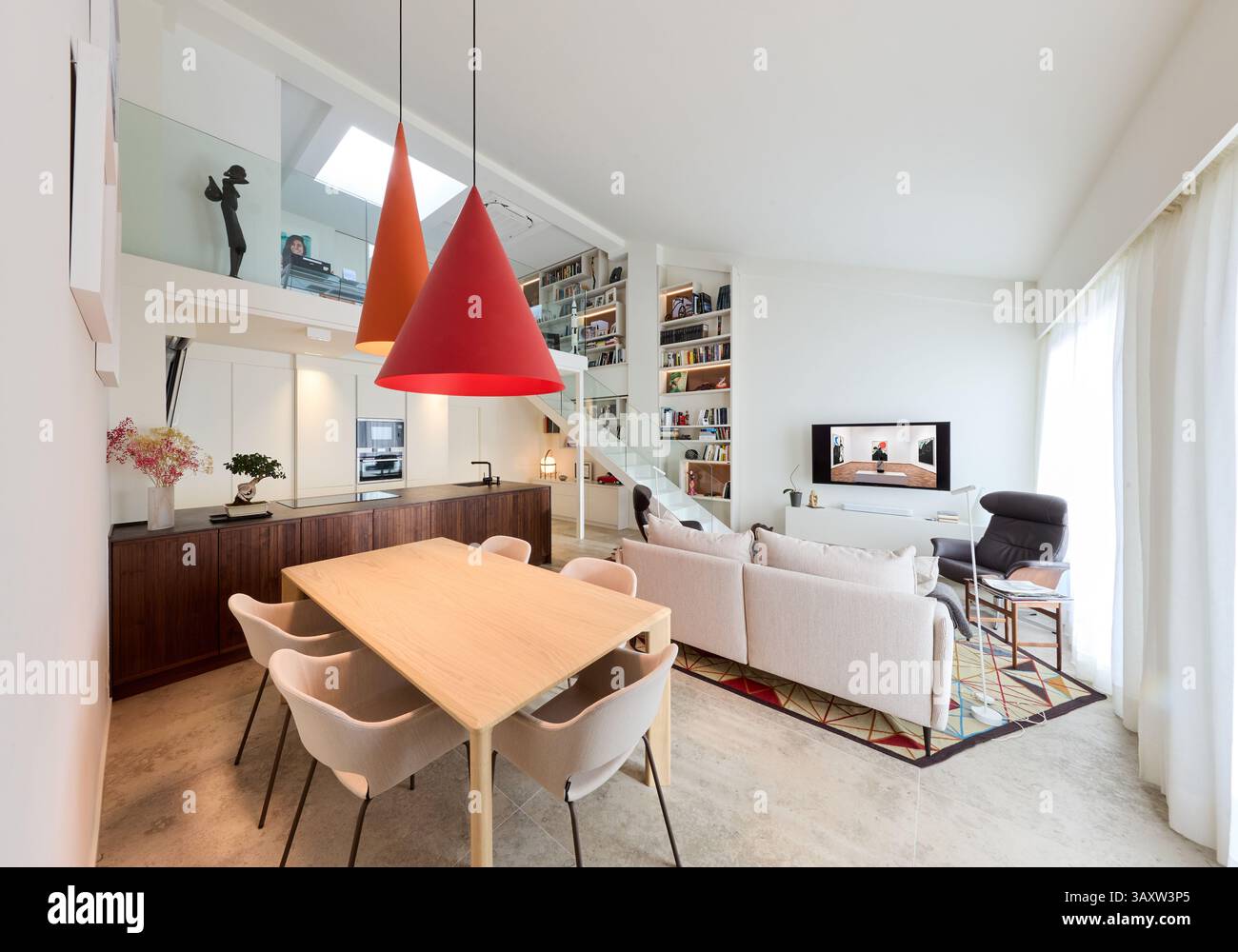 Living and dining room, interior design, Donostia, San Sebastian ...