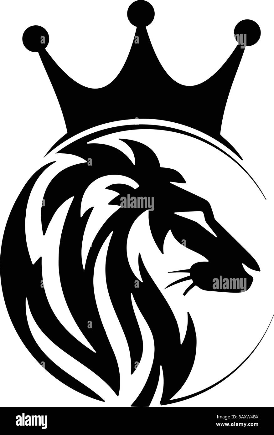 Lion crown logo Stock Vector Image & Art - Alamy