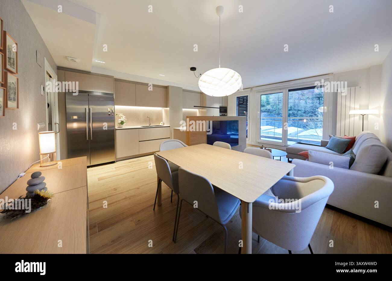 Kitchen, living and dining room, interior design, Home, Basque Country ...