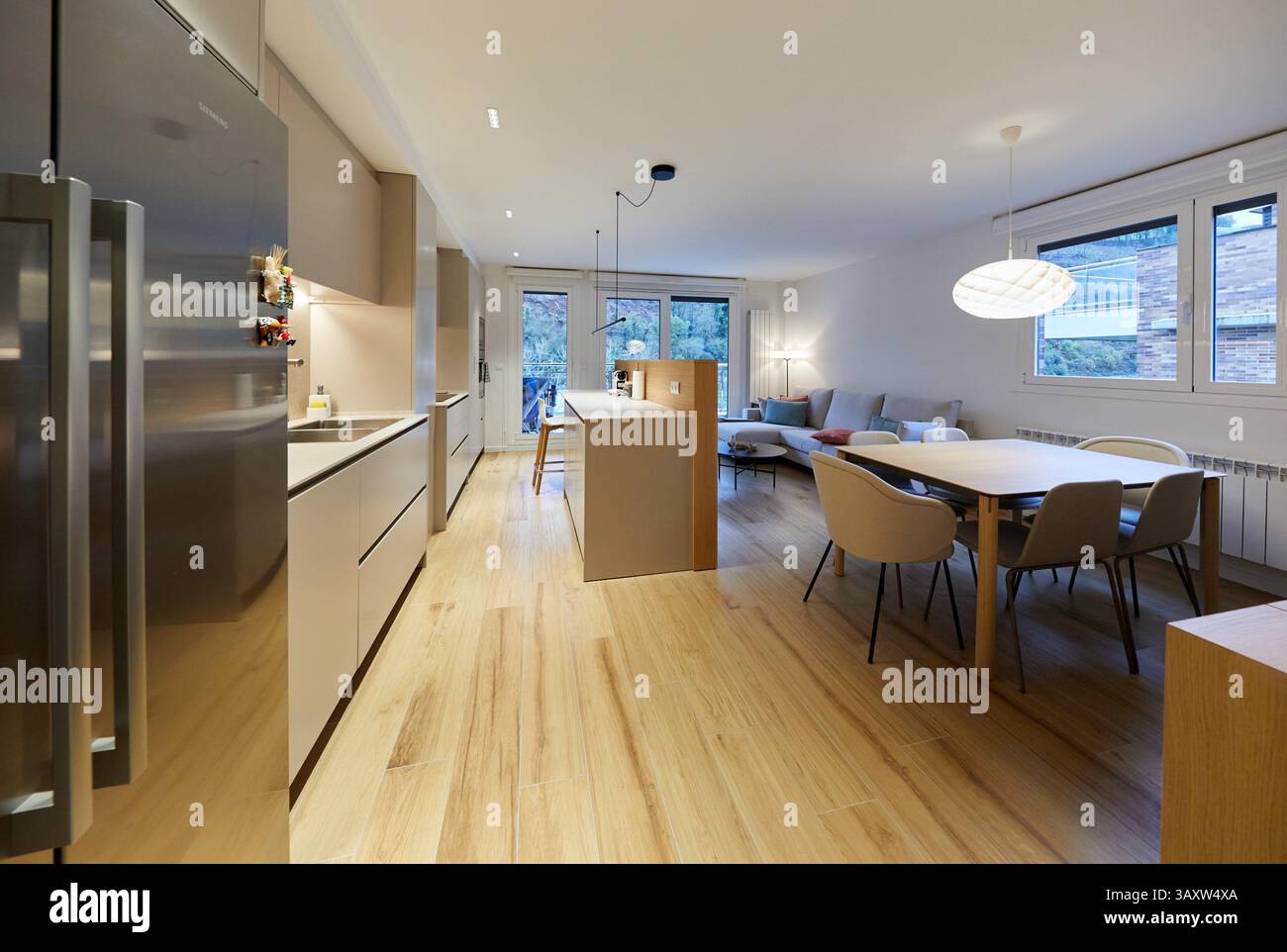 Kitchen, living and dining room, interior design, Home, Basque Country ...