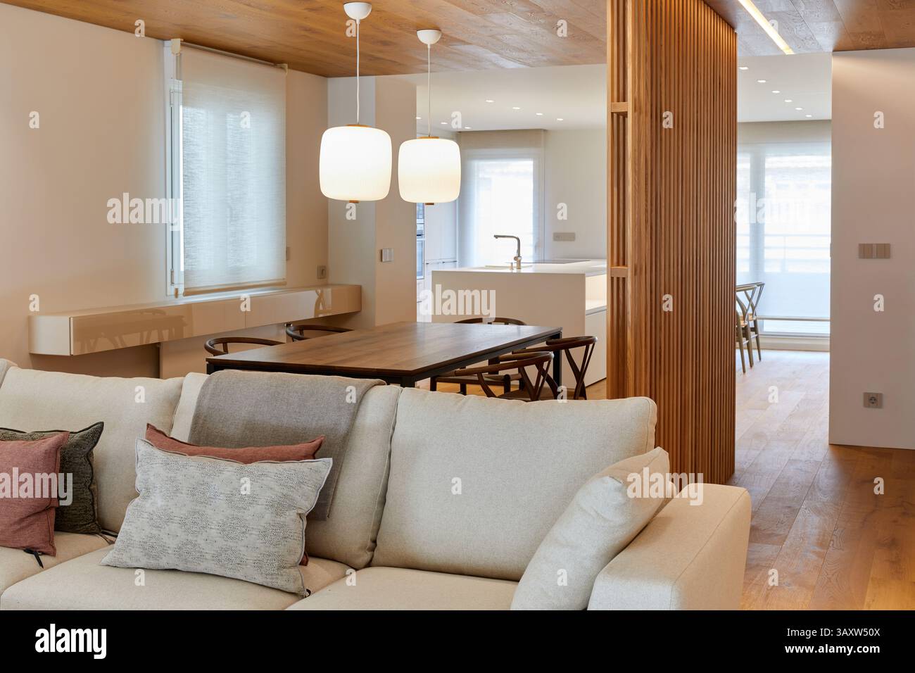 Living and dining room, interior design, Home, Basque Country, Spain ...