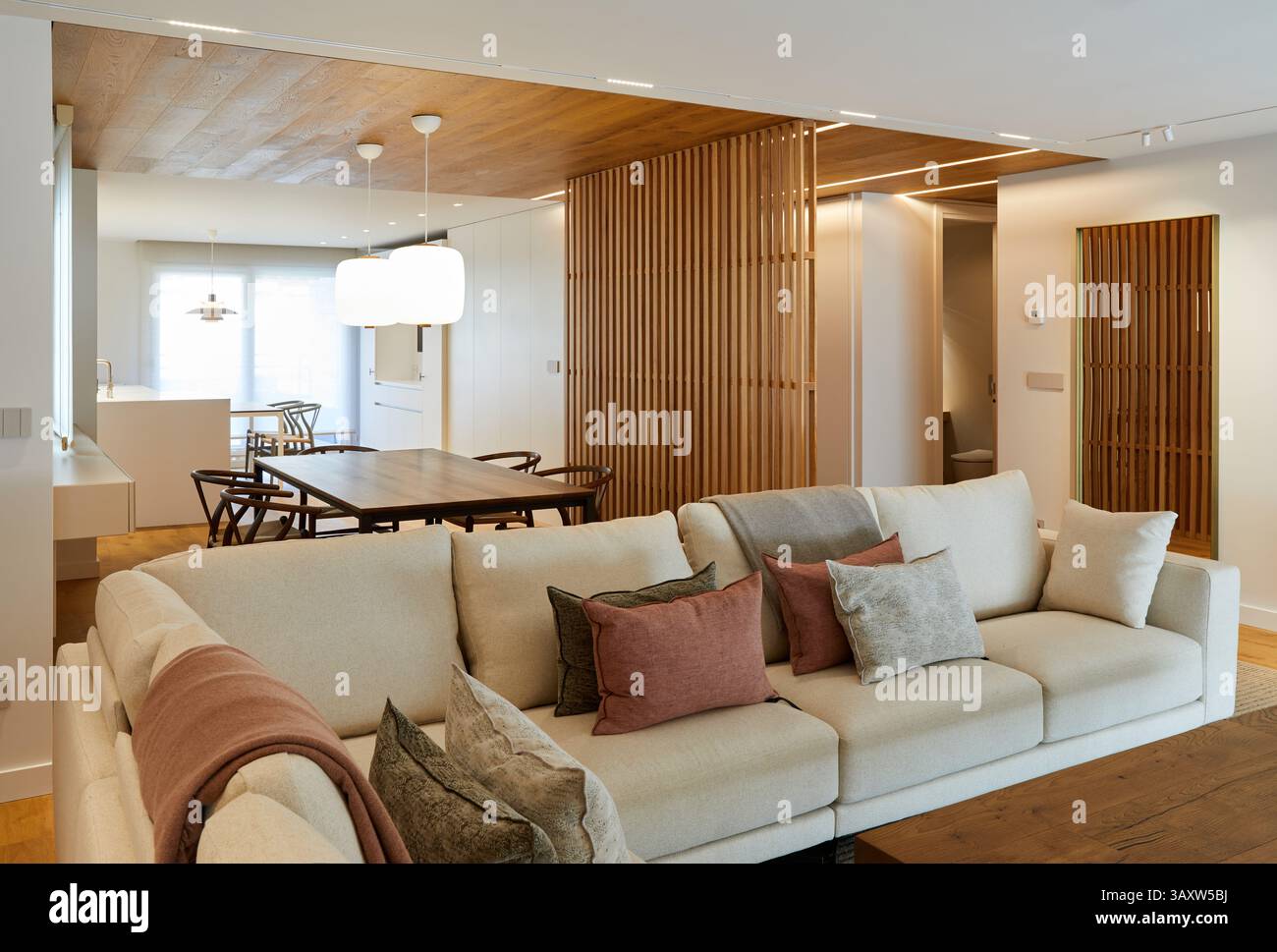 Living and dining room, interior design, Home, Basque Country, Spain ...