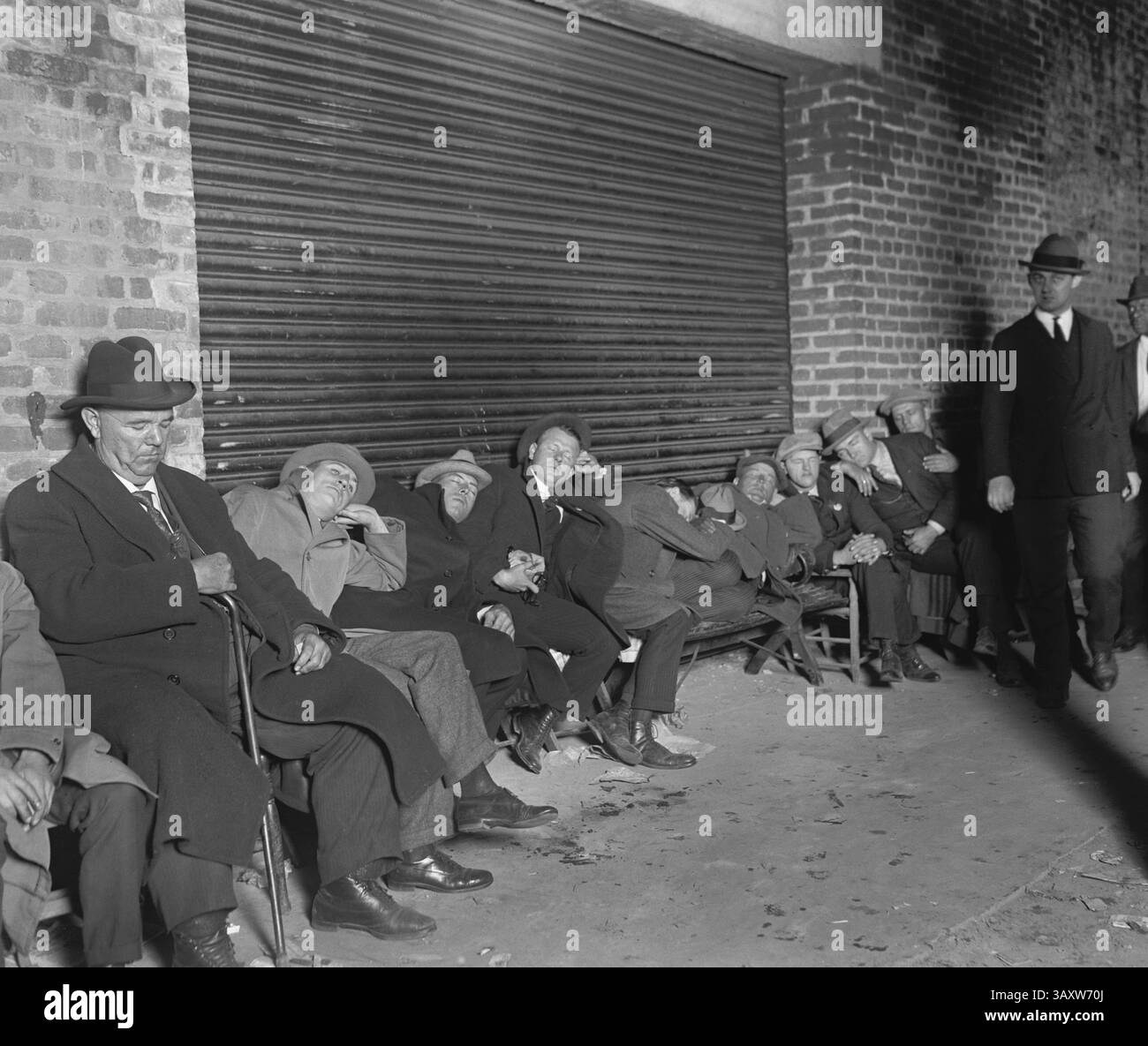 August 18, 2016 - Line of Sleeping Men Waiting for the Sale of World ...