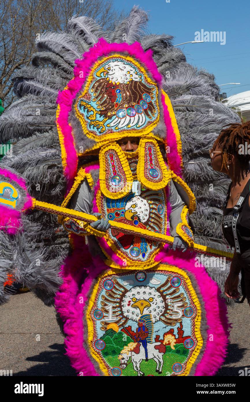 New Orleans, Louisiana - The Mardi Gras Indians' Super Sunday parade ...