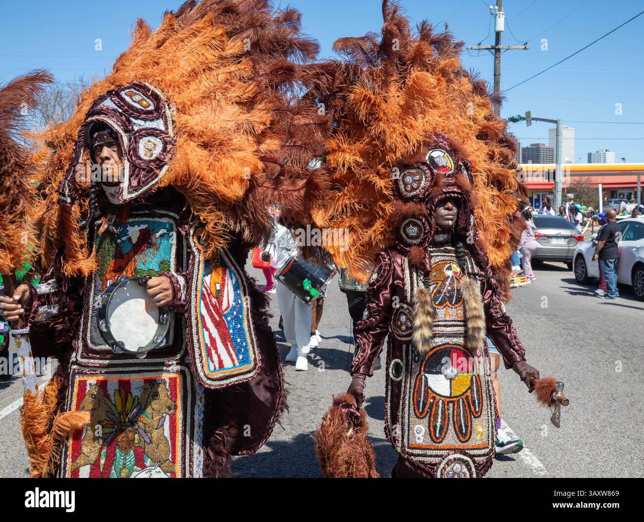 New Orleans, Louisiana - The Mardi Gras Indians' Super Sunday parade ...