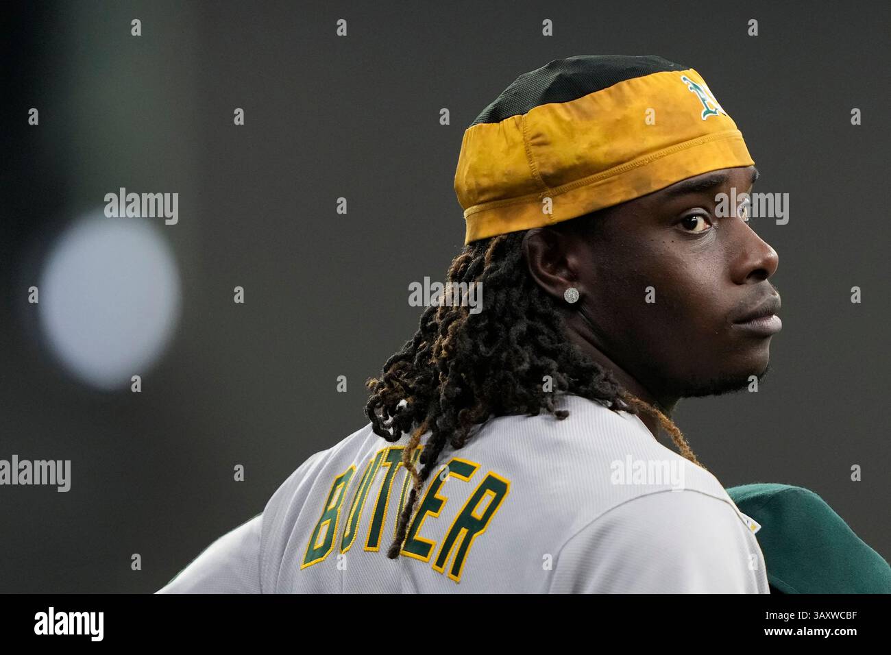 before a baseball game Saturday, April 19, 2025, in Milwaukee. (AP ...