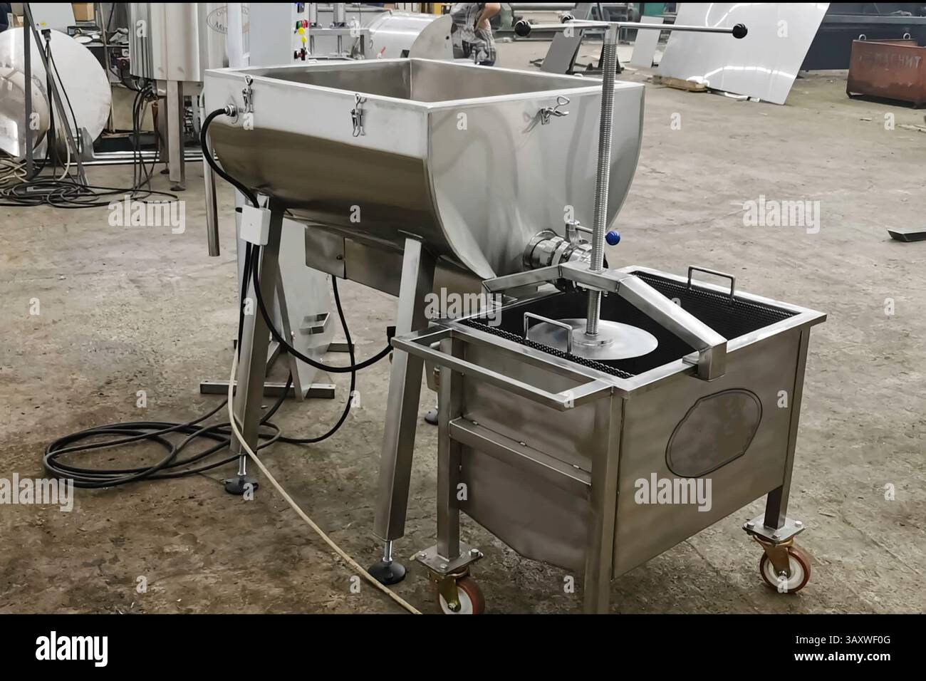 Silicone hose on autoclave. Food industry equipment Stock Photo - Alamy