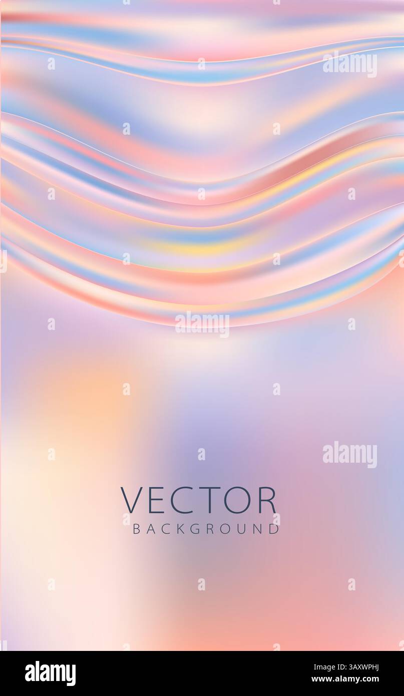 Soft Pastel Vector Background featuring Fluid Waves created with Gradient Colors that Flow Stock ...