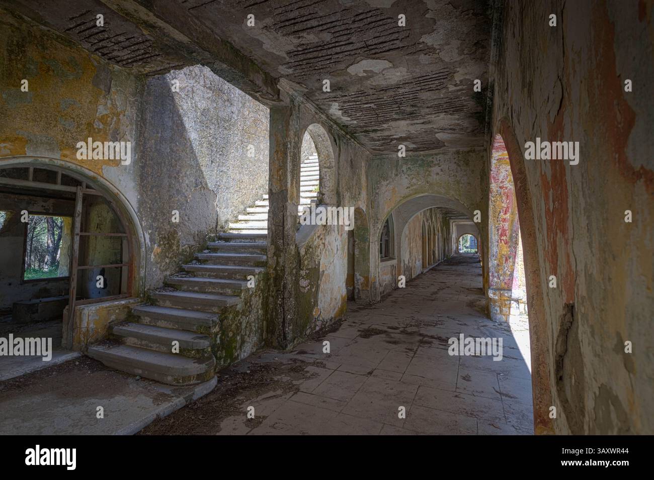 The interior of one of the buildings at Eleousa (formerly Campochiaro ...