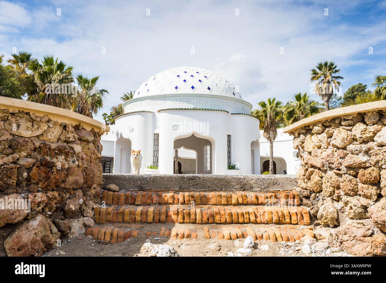 The Rotunda of Kallithea Springs seen at the end of Kallithea beach in ...