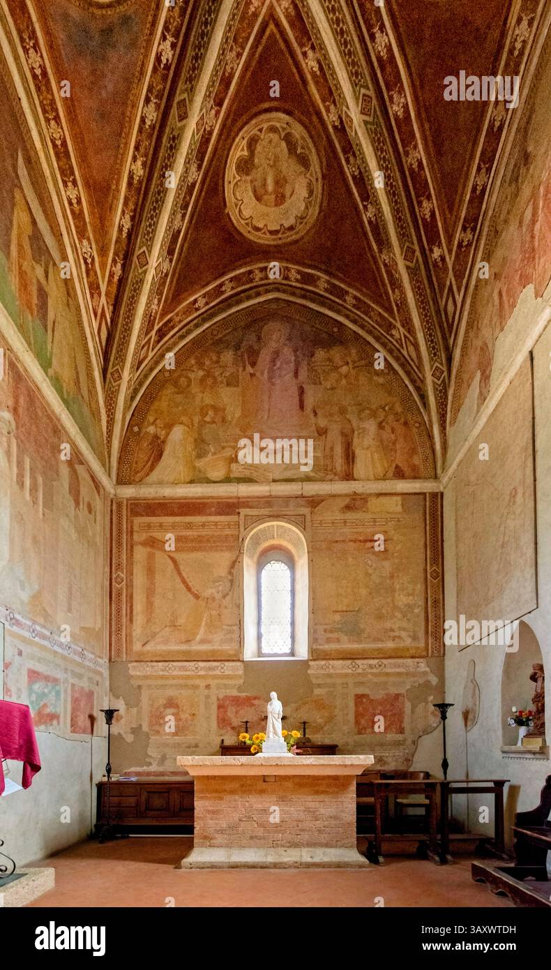 Italy Tuscany Province of Siena san Galgano - Chapel of rectangular ...