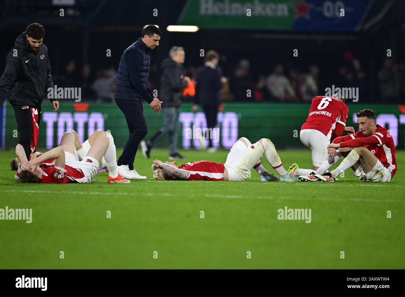 ROTTERDAM - AZ coach Maarten Martens after the lost KNVB Cup final ...