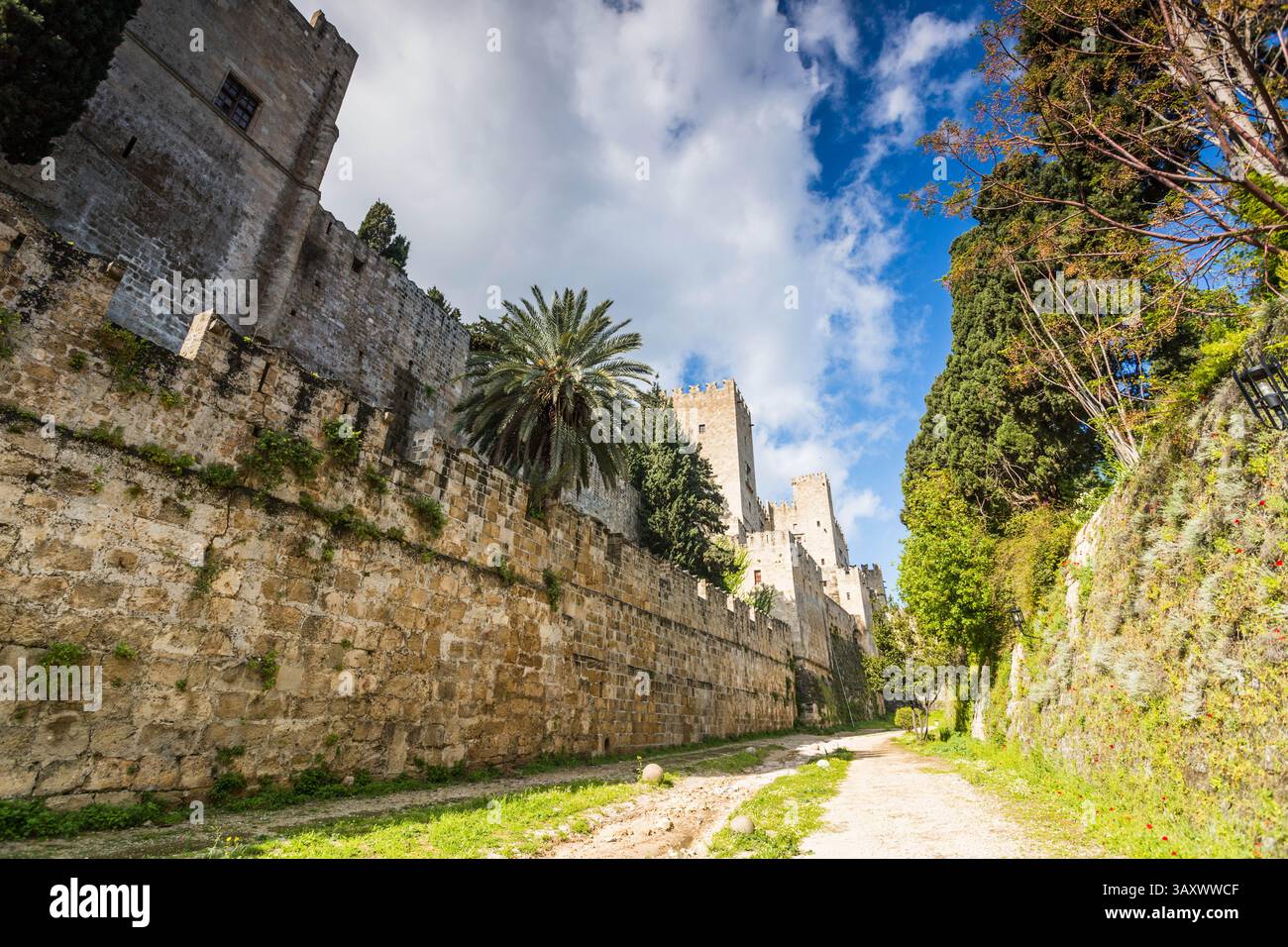 Navigating the deep moat around the Palace of the Grand Master of the ...