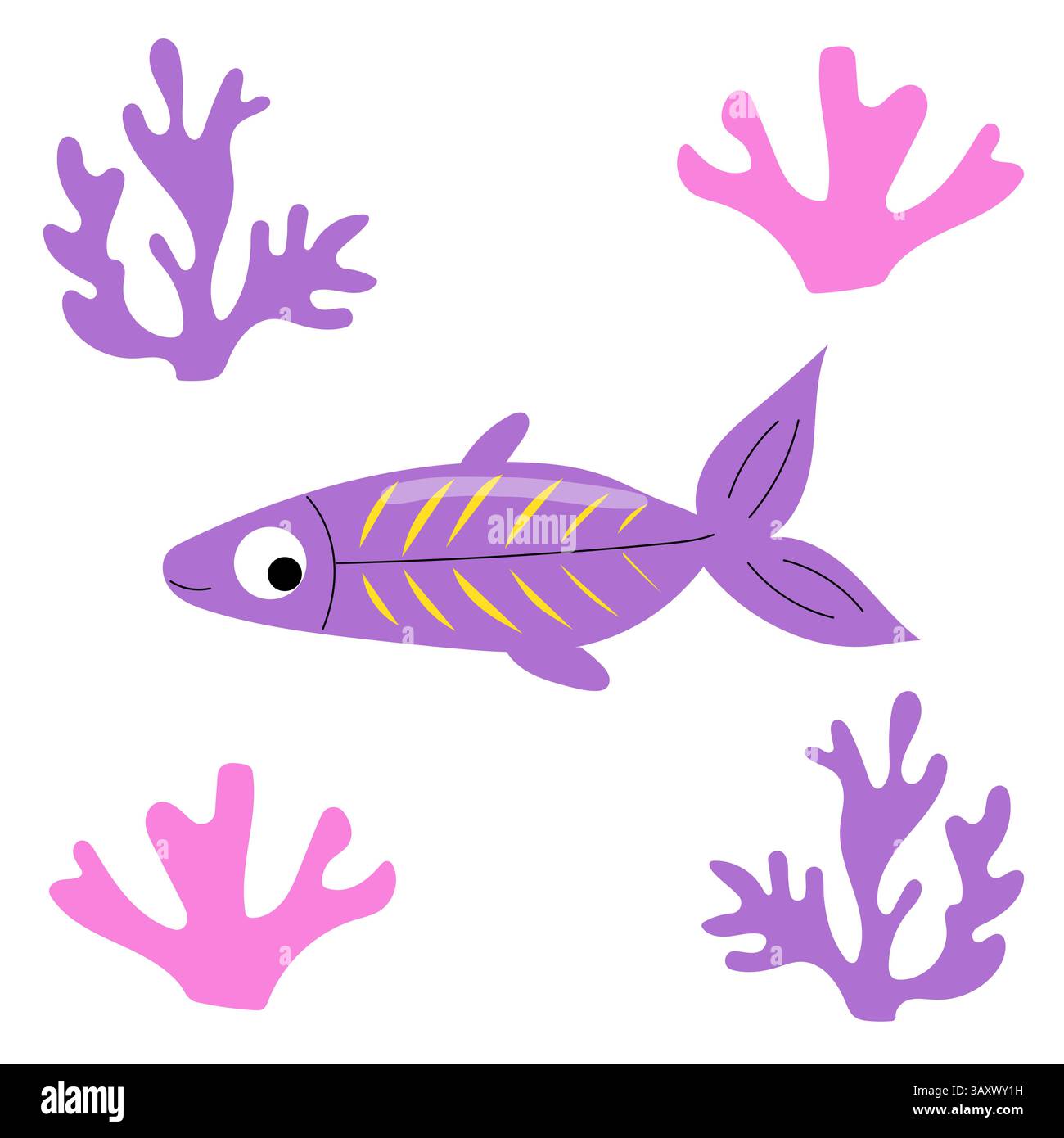 Purple coral tropical underwater Stock Vector Images - Alamy