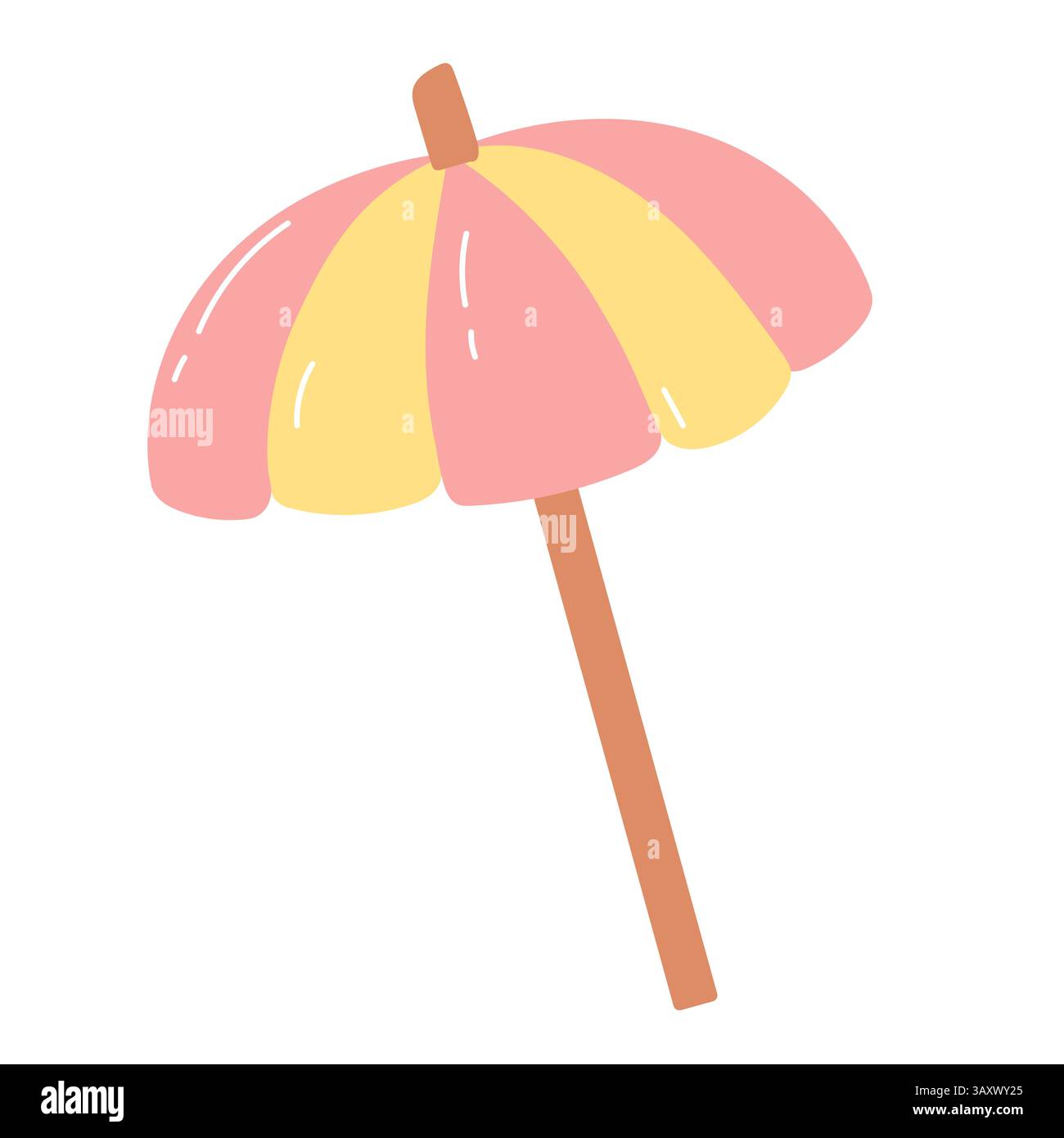 Red umbrella on shore Stock Vector Images - Alamy